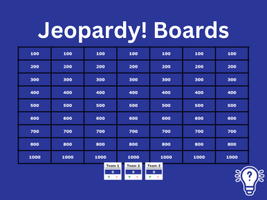 Jeopardy Boards | Kinsman Free Public Library
